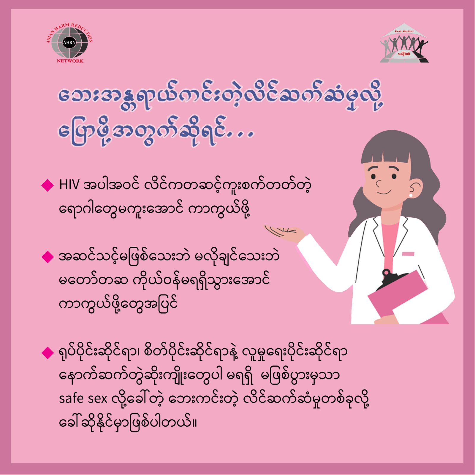 SEXUAL AND REPRODUCTIVE HEALTH AND RIGHTS (SRHR) – AHRN-Myanmar